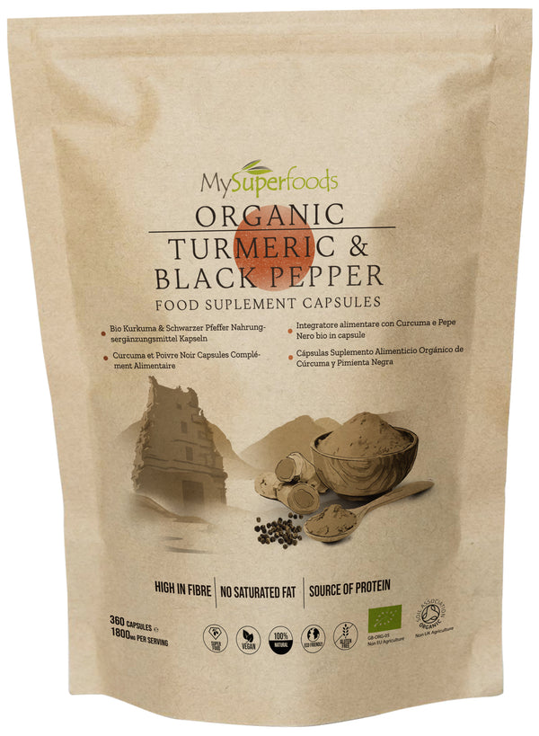 Organic Turmeric & Black Pepper Capsules - MySuperfoods